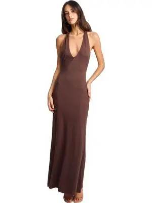 SASHA THERESE Julia Maxi Dress - Brown