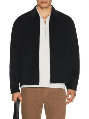 FRAME Double Face Zip Shirt Jacket - Dark Navy