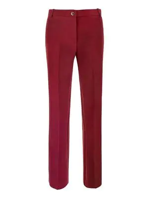 Pinko Pressed-crease Straight-leg Trousers - Red