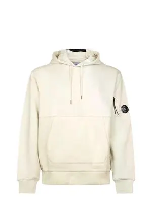 C.P. COMPANY Lens Detail Drawstring Hoodie - Neutrals