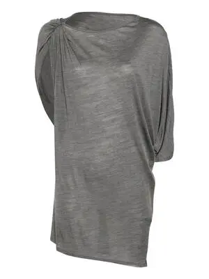 LESS Asymmetric Draped T-shirt - Grey