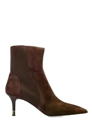 Furla Aria Suede Ankle Boots - Brown