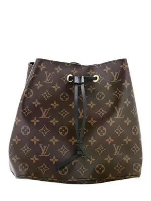 LOUIS VUITTON Monogram Canvas Mm Bucket Bag - Black