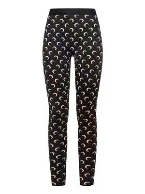 MARINE SERRE Moon-print Leggings - Black