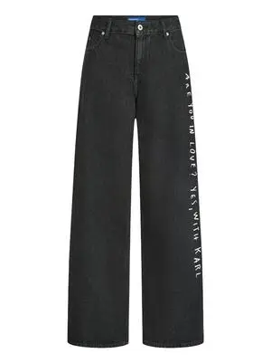 KARL LAGERFELD X Pietro Terzini Low-rise Wide-leg Jeans
