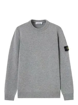 Stone Island Stone Island Logo Patch Crew Neck Sweater Grey
