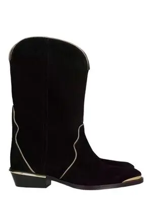 Isabel Marant Étoile Elbini Boots With Metal Cap Toe - Black