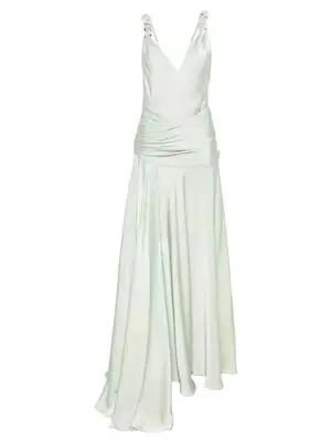 Arcina Ori Madalena Ruched-strap Maxi Dress - Green