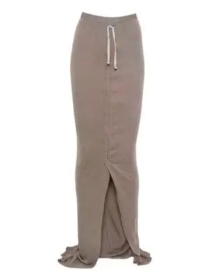 Rick Owens Asymmetric Drawstring Maxi Skirt - Grey
