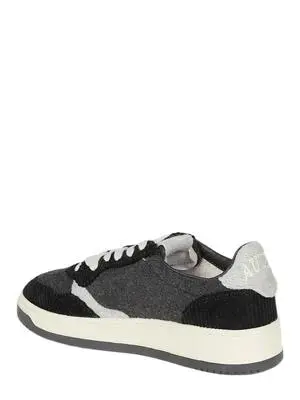 AUTRY Corduroy-panelled Sneakers - Grey