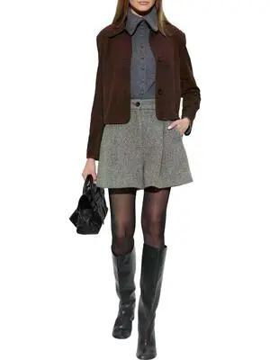 ARMA Suede Button-up Jacket - Brown