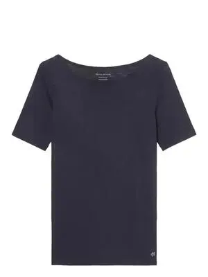 Marc O'polo Boat Neck Short Sleeve T-shirt - Blue