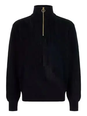 Paul & Shark Ribbed-knit Half-zip Sweater - Blue