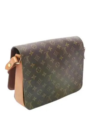 LOUIS VUITTON Cartouchière Monogram Shoulder Bag - Brown