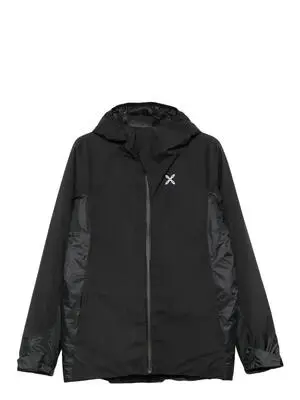 MONTURA Hooded Zip-up Panel Jacket With Logo Print - Black