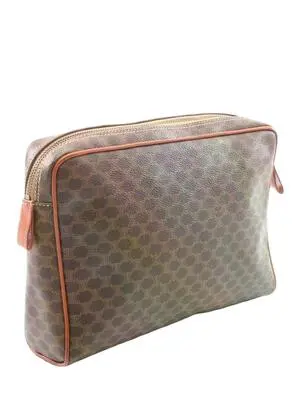 Celine Macadam Print Clutch Bag - Brown