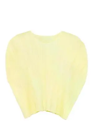 Issey Miyake Monthly Colors July" Pleated Shirt - Yellow