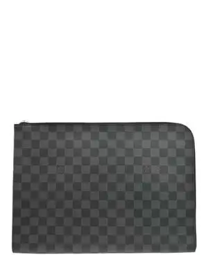LOUIS VUITTON Damier Cobalt Pochette Jour Clutch Bag - Grey