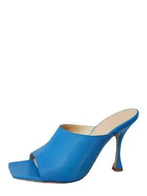 Magda Butrym Square-toe Leather Mules - Blue