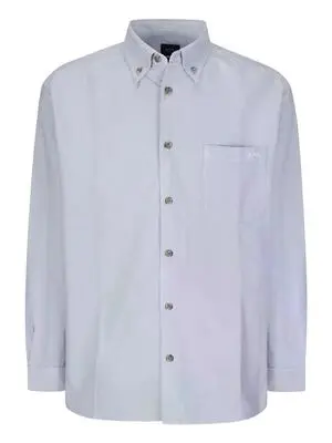 A.p.c. Mateo Logo-embroidered Shirt - Blue