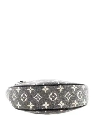 LOUIS VUITTON Loop Hobo Monogram Jacquard Denim Bag - Grey