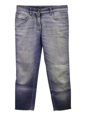 Dolce & Gabbana Distressed Raw Edge Jeans - Blue