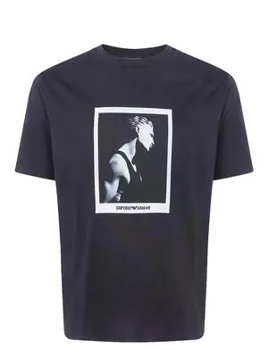 Emporio Armani Graphic-print T-shirt - Black