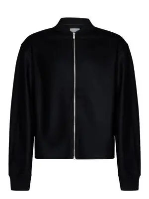 JIL SANDER Zip-up Long-sleeved Bomber Jacket - Black