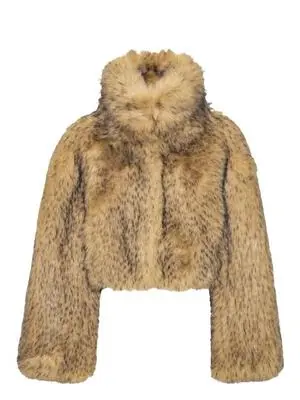 ROTATE BY BIRGER CHRISTENSEN ROTATE Faux Fur Cropped Jacket