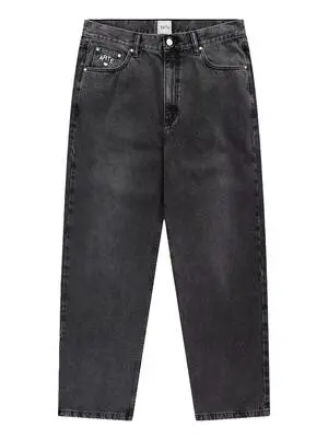 ARTE ANTWERP Faded Effect Logo Patch Jeans - Black