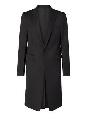 Fendi Grain De Poudre Single-breasted Coat - Black