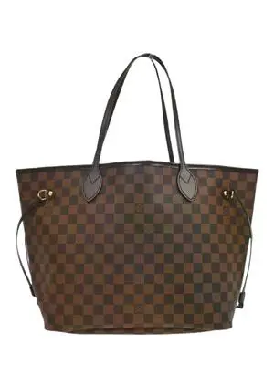 LOUIS VUITTON Damier Ebene Neverfull Mm Tote Bag - Brown