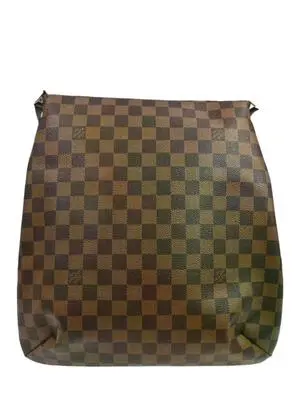 LOUIS VUITTON 2002 Damier Musette Shoulder Bag - Brown