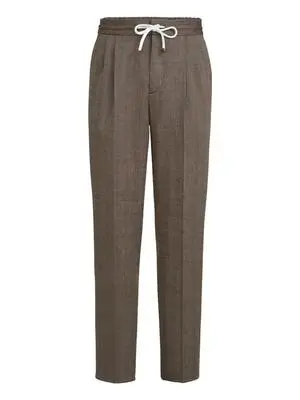 Brunello Cucinelli Drawstring Trousers - Brown