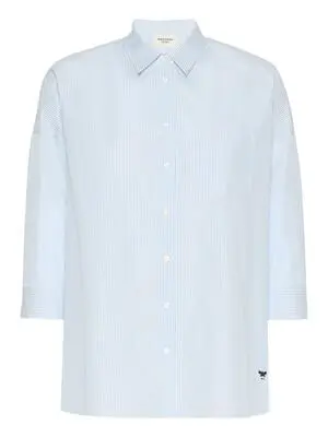 Max Mara Cotton Poplin Shirt - Sky-blue