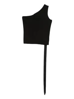 Rick Owens Asymmetrical Sleeveless Ziggy Top - Black