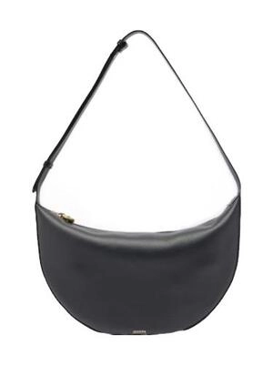 JOSEPH Medium Bean Leather Shoulder Bag - Black