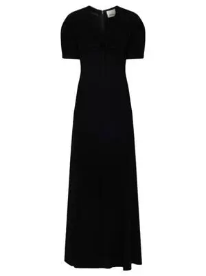 Isabel Marant Étoile Short-sleeved Logo Detail Dress - Black