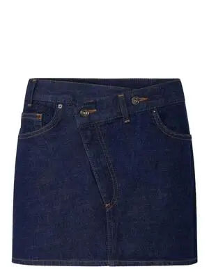 Liu Jo Asymmetrical Denim Mini Skirt - Black