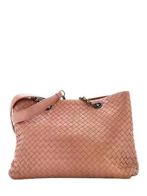 Bottega Veneta Double Chain Intrecciato Nappa Medium Tote Bag - Neutrals