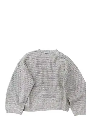 Brunello Cucinelli Long Sleeve Knit Top - Gray