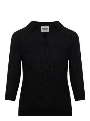 Isabel Marant Étoile Long-sleeved Polo Sweater - Black