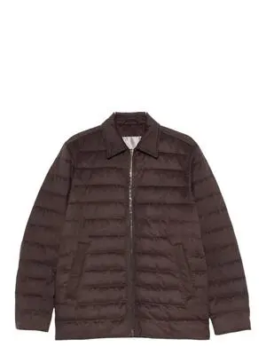 Herno Herno Quilted Long Sleeve Zip-Up Jacket Brown