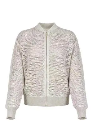 Fabiana Filippi Embellished Zip-up Cardigan - Neutrals