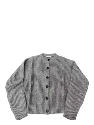 Brunello Cucinelli Ribbed Knit Button-front Cardigan - Gray
