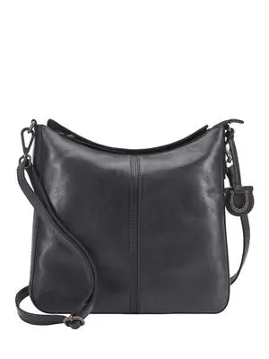 LLOYD BAKER Phoebe Washed Leather Hobo Bag - Black