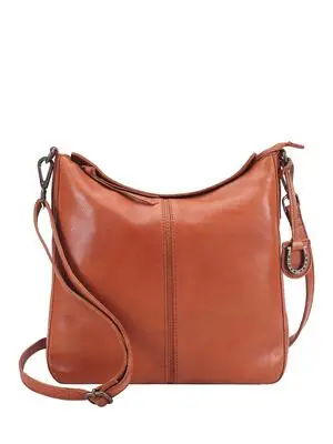LLOYD BAKER Phoebe Washed Leather Hobo Bag - Brown