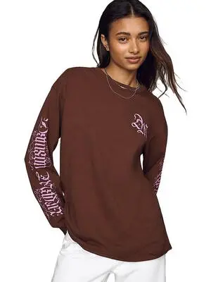 DAMSON MADDER Damson Madder Long Sleeve Cotton Graphic T-Shirt
