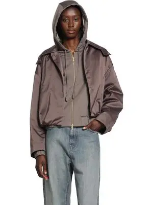 Moncler Chevreuil Duchesse Short Down Jacket - Brown