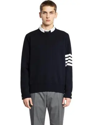 Thom Browne Cotton Crêpe Sweater - Blue